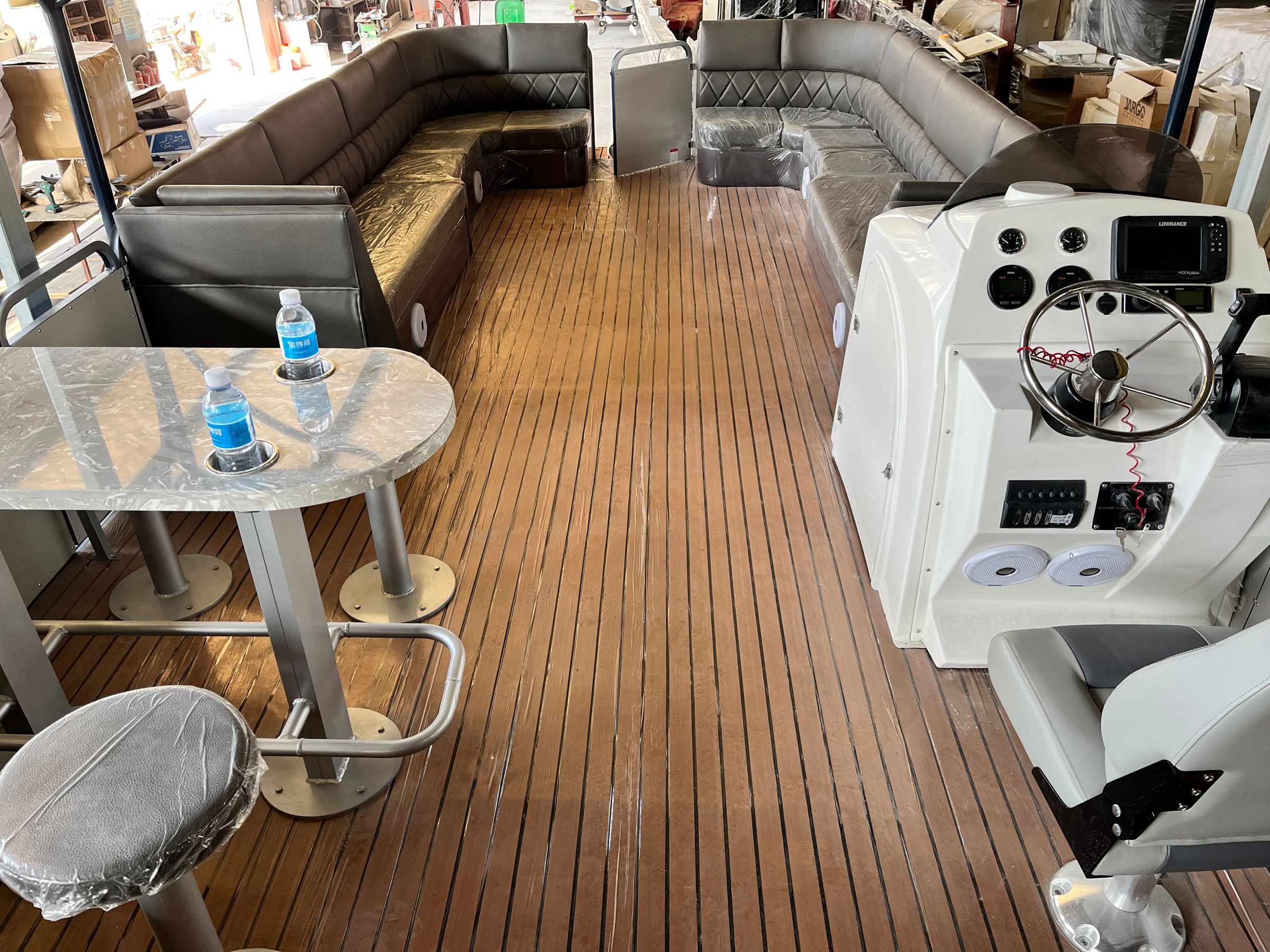 Commercial Ocean Pontoon Boat With Swim Platform from China ...