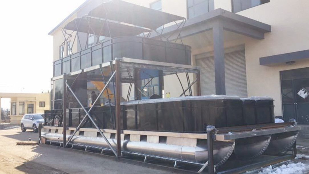 Commercial Ocean Pontoon Boat With Swim Platform from China ...
